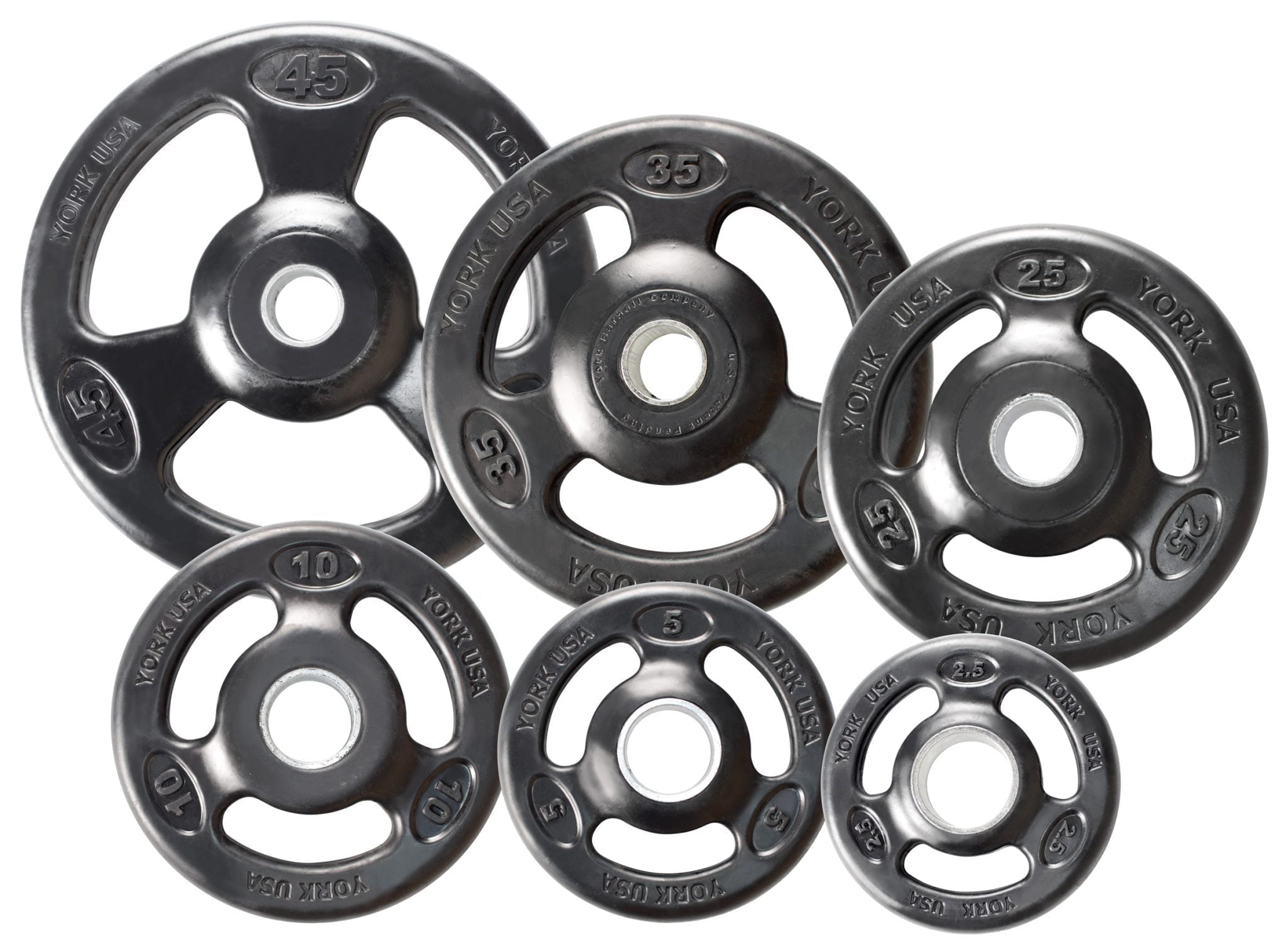 YORK® 2" Iso-Grip Rubber Encased Steel Olympic Plate - York Barbell