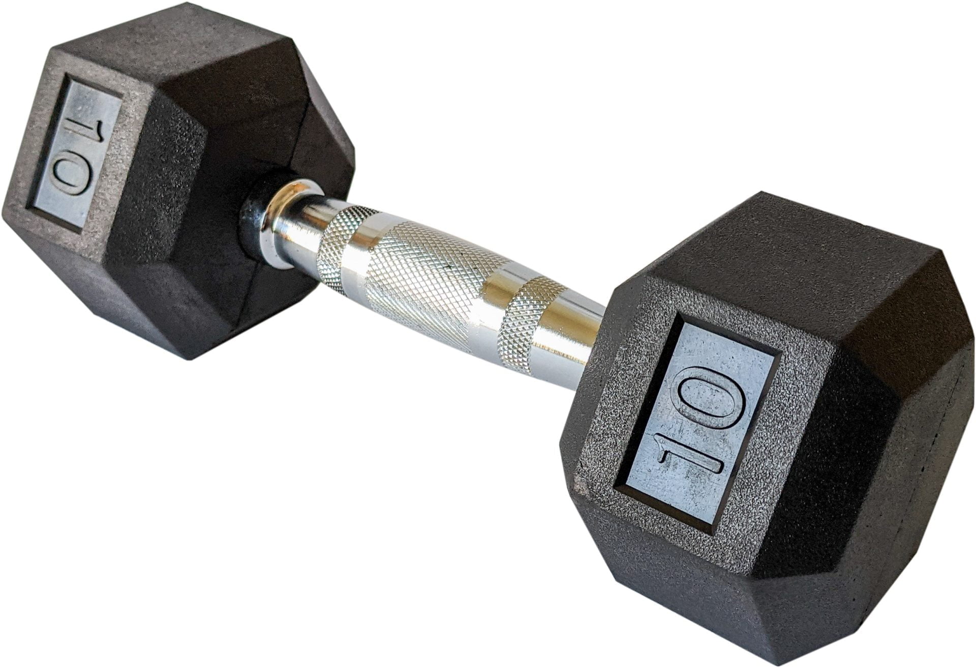 YORK Rubber Hex Dumbbell Black 10lb Unbranded York Barbell