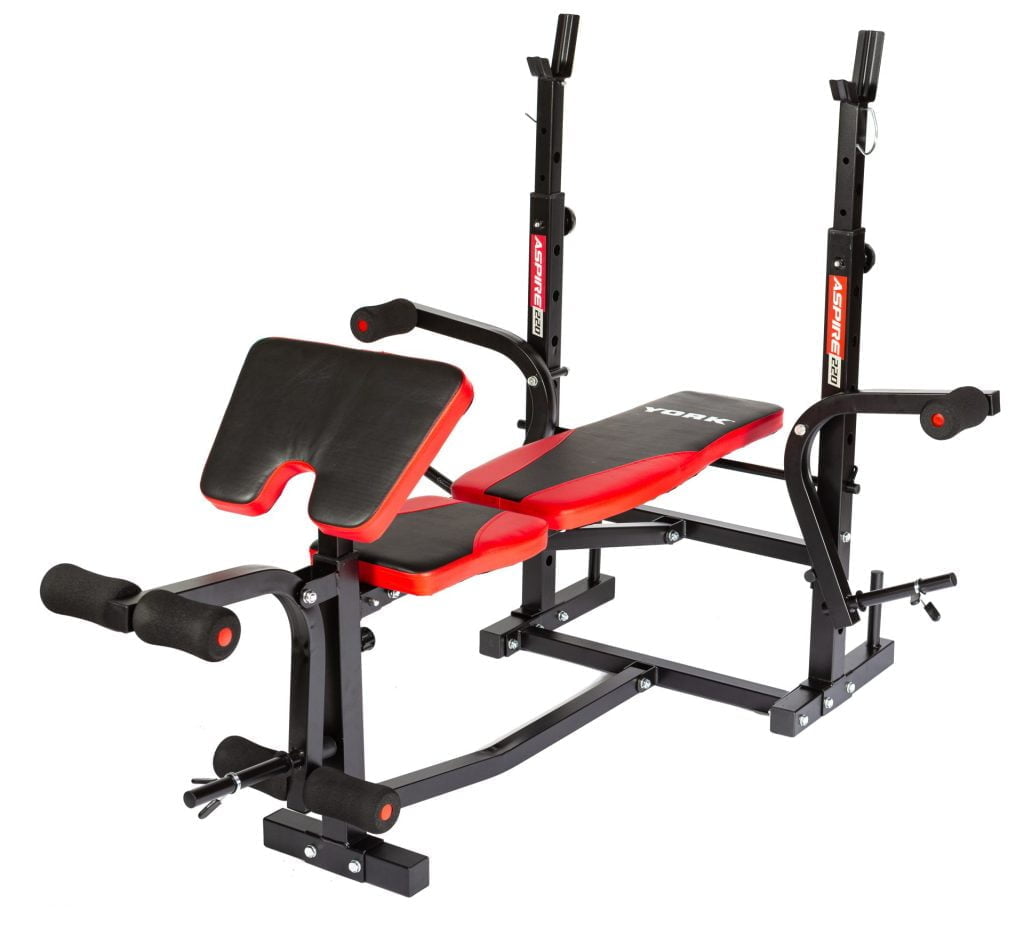 YORK® Aspire 220 Folding Bench with Arm/Leg Curl/Butterfly - York Barbell