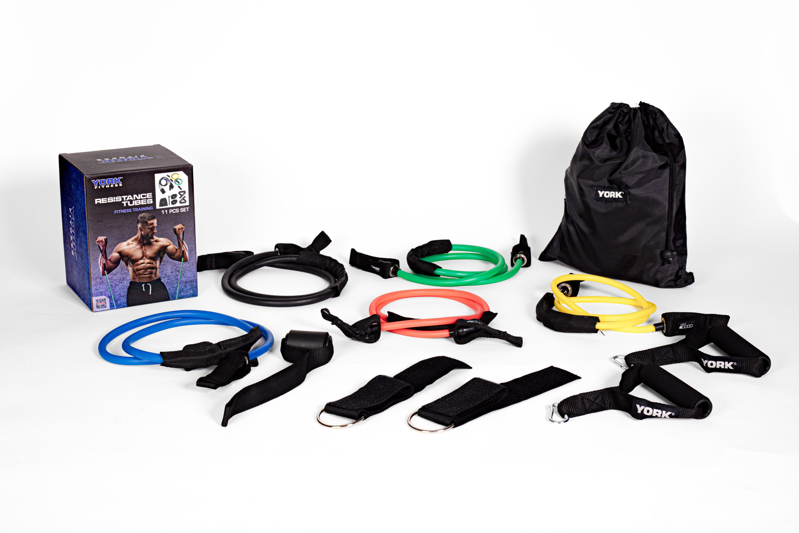 YORK® Resistance Tube Set - 11PCS - York Barbell